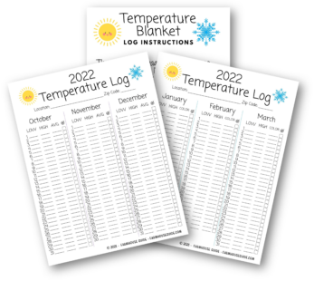 Temperature Blanket Planner - Farmhouse Guide