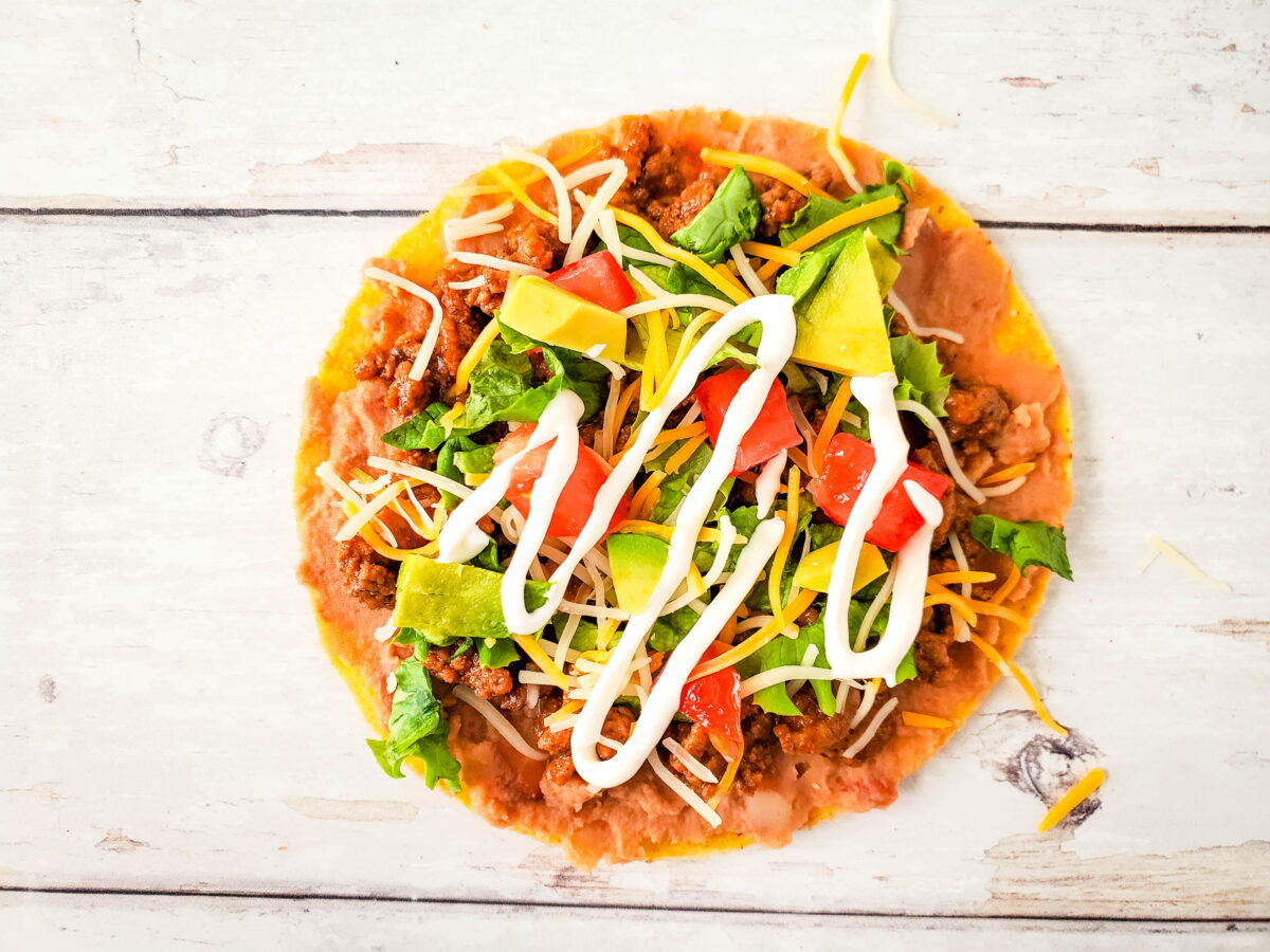 Bean and Beef Tostadas - Farmhouse Guide